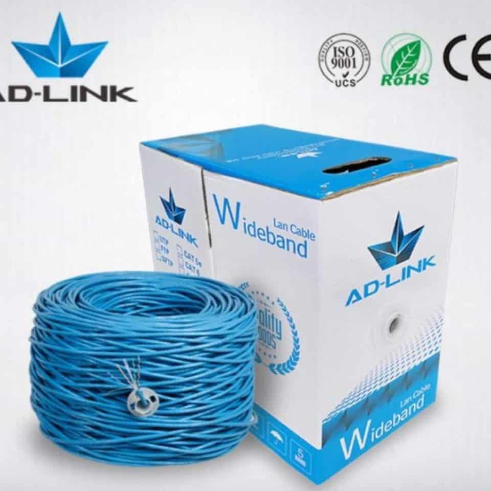 ADlink 100 Meters CAT6E UTP Cable Blue 1 Box | Bermor Techzone BTZ