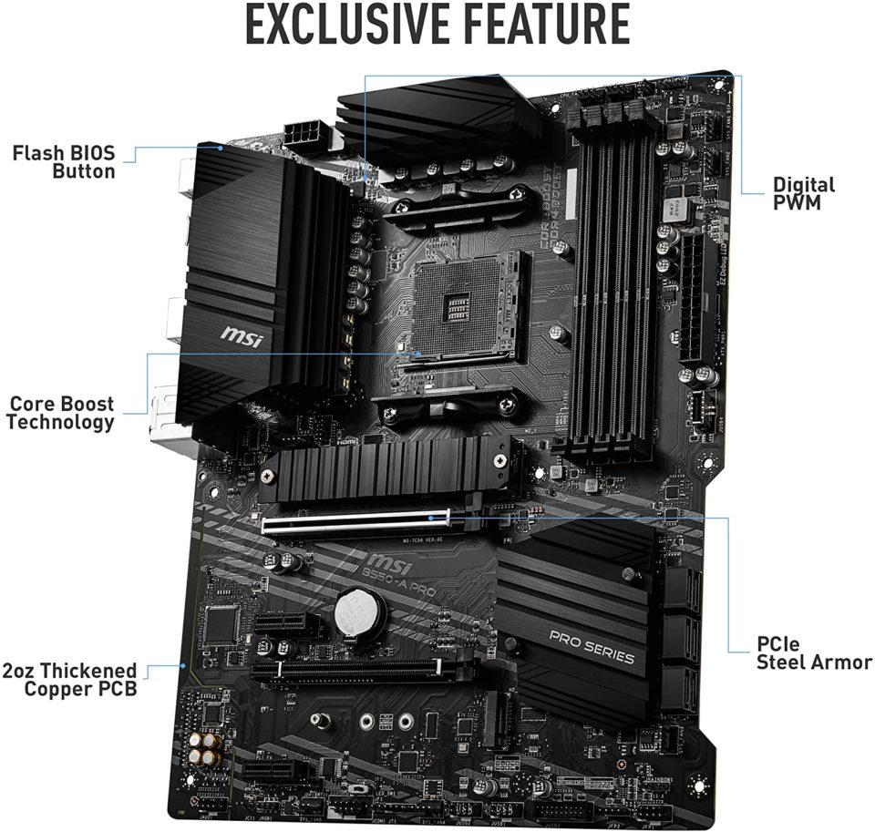 MSI B550-A PRO ATX AMD Motherboard | Bermor Techzone BTZ