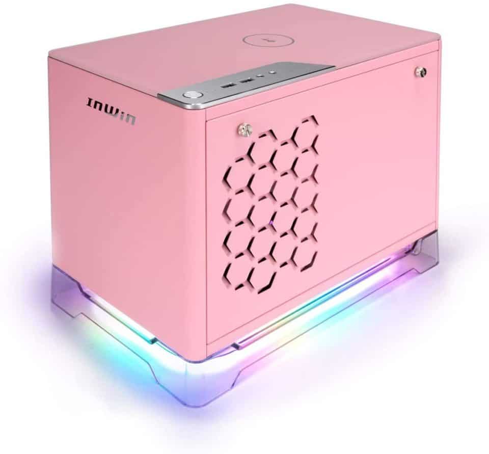 InWin A1 Pink White Mini-ITX Tower with Integrated ARGB Lighting | 750W ...