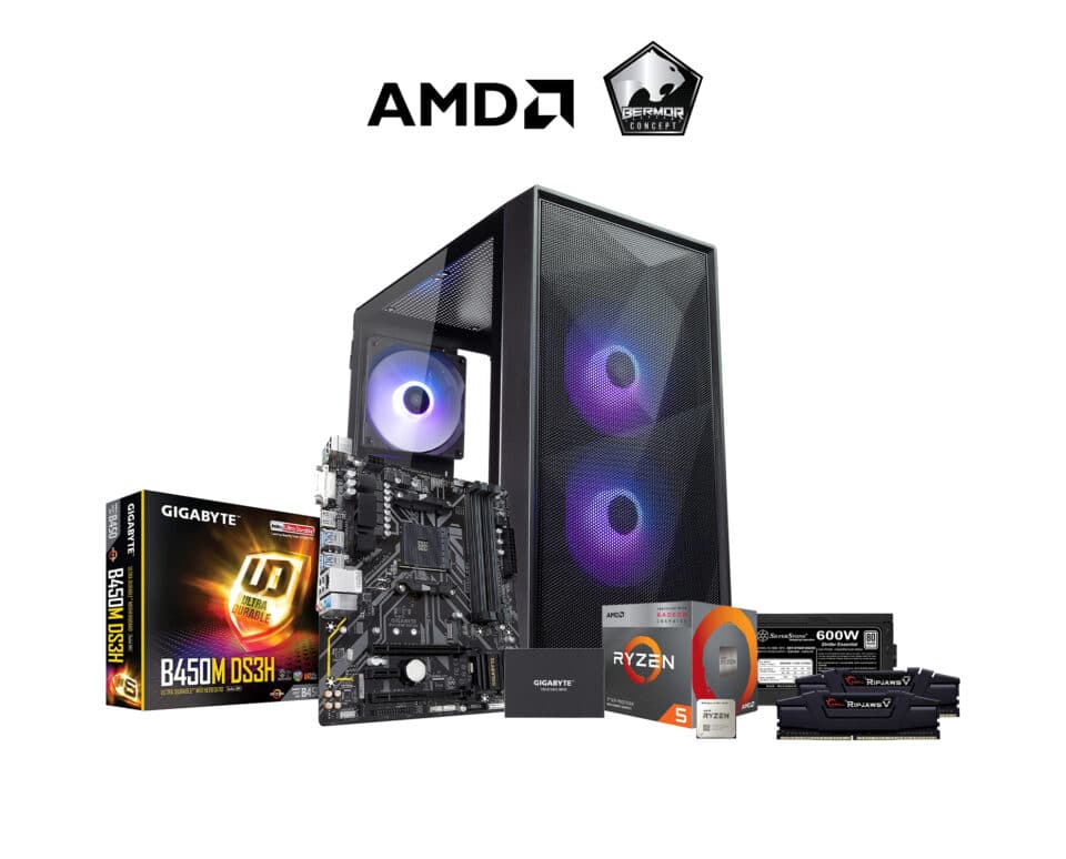 TENJIN EXPRESS AMD Ryzen 5 4600G/16GB/480GB High Performance Editing & Gaming APU System Unit ...