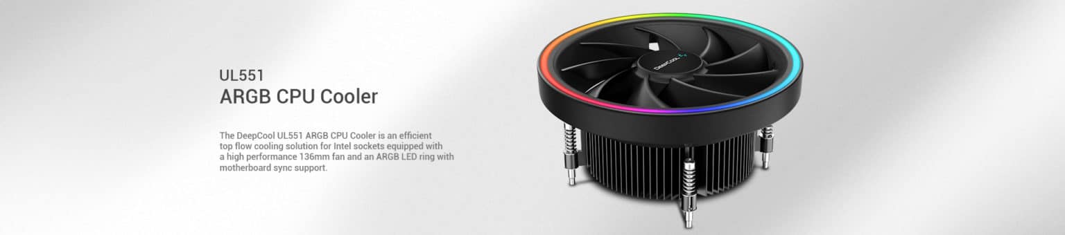 Deepcool UL551 ARGB CPU Air Cooler | Bermor Techzone