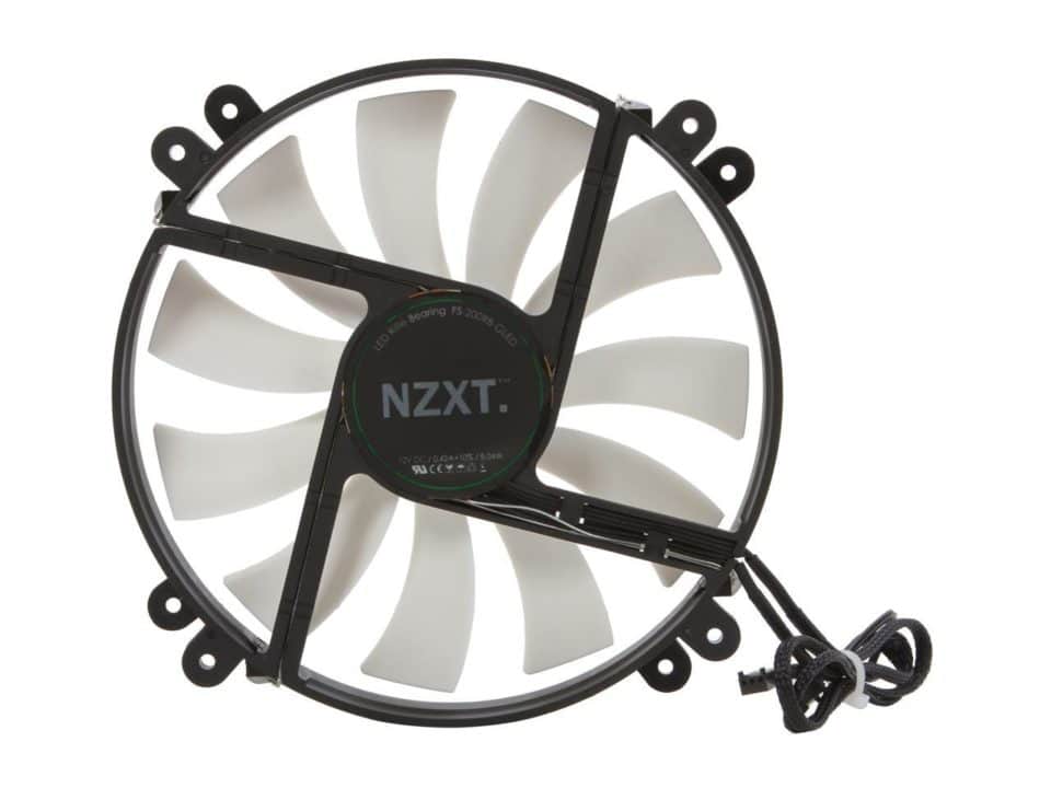NZXT FS-200RB-G LED 200MM Green LED Silent Case Fan | Bermor Techzone BTZ