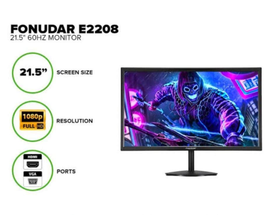 Fonudar N2245 21.5" LED/IPS/5MS/75HZ/FHD/VGA+HDMI/VESA/ Gaming and ...