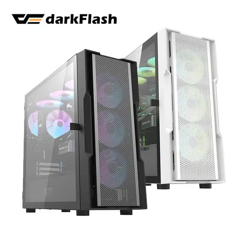 DarkFlash DK431 ATX with 4 Pieces ARGB Fans Panel Computer Case ...