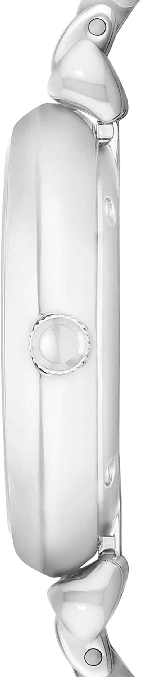 Emporio Armani Stainless Steel Two-Hand Dress Women Watch Silver Glitz ...