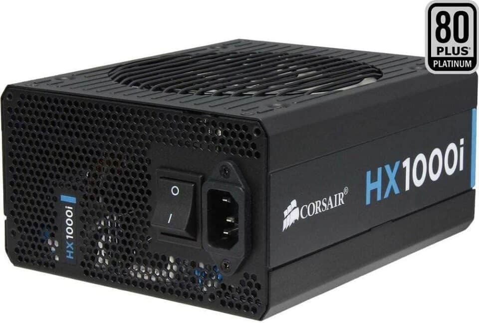 Corsair HX1000i Fully Modular Ultra-Low Noise Platinum ATX 1000 Watt PC ...