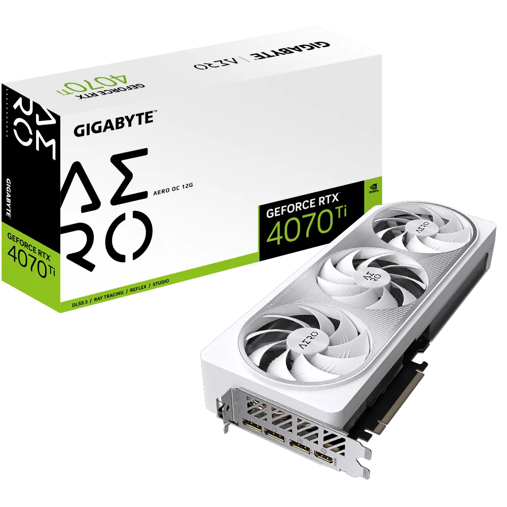 Gigabyte GeForce RTX 4070 TI Aero OC V2 12GB GDDR6X 192 Bit Graphics ...