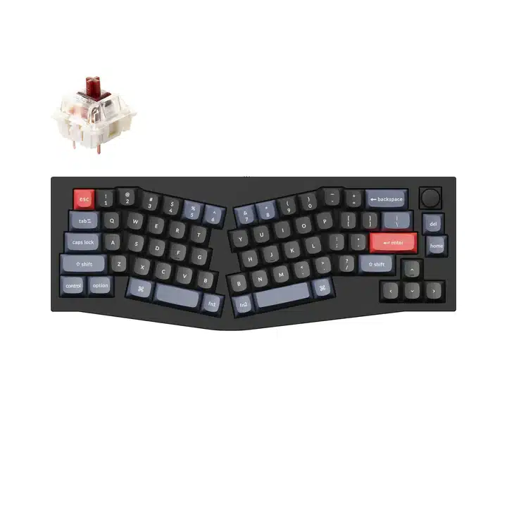 Keychron Q8 Alice Layout Gasket QMK Custom Mechanical Keyboard Carbon B ...