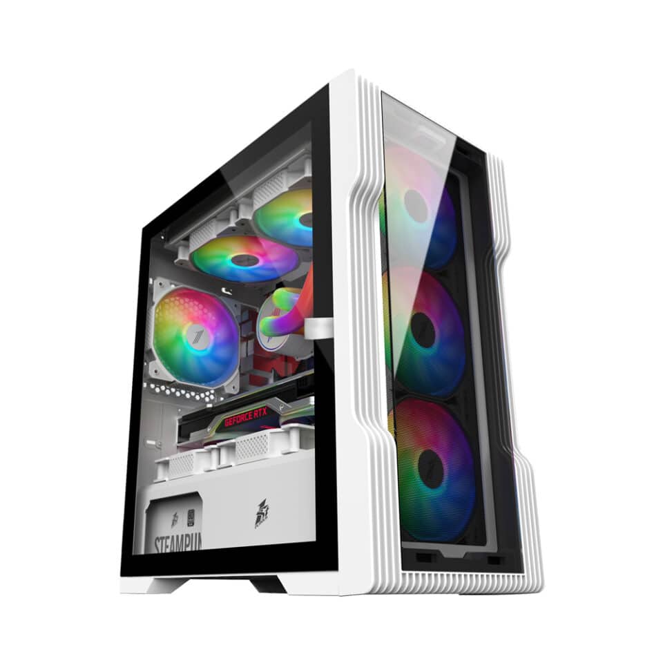 1STPlayer Trilobite TG-3 Midtower mATX Gaming Case TG/Mesh Front Panel ...