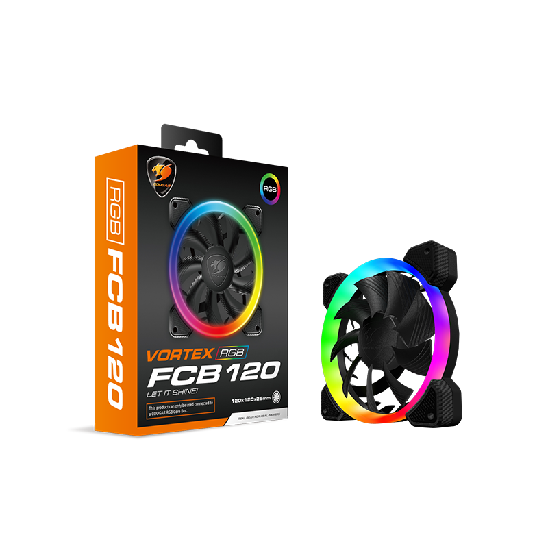 Cougar Vortex RGB FCB 120mm HDB Colling Fan - 1pc FAN-CGR-VORTEX-FCB ...
