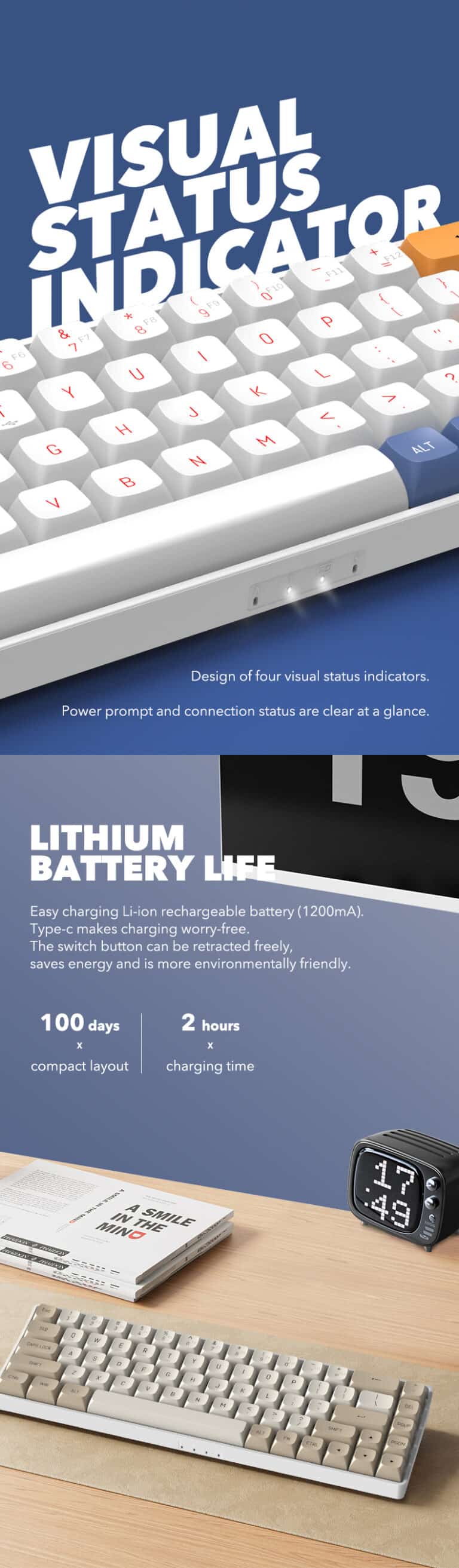 Darkflash GD68 Three-Mode Connectivity Wired and Wireless Mechanical ...