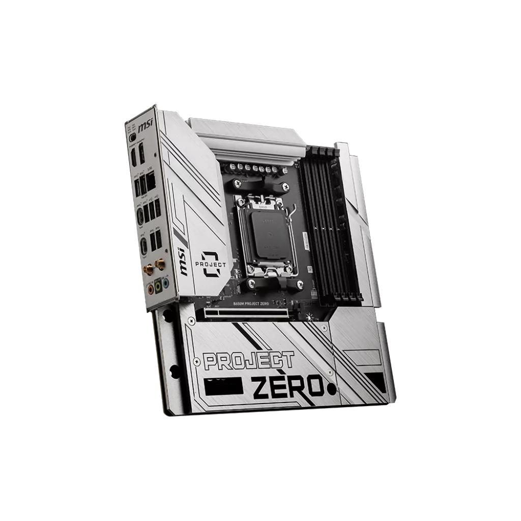 MSI B650M Project Zero 7000 Series White AM5 Motherboard | Bermor Techzone