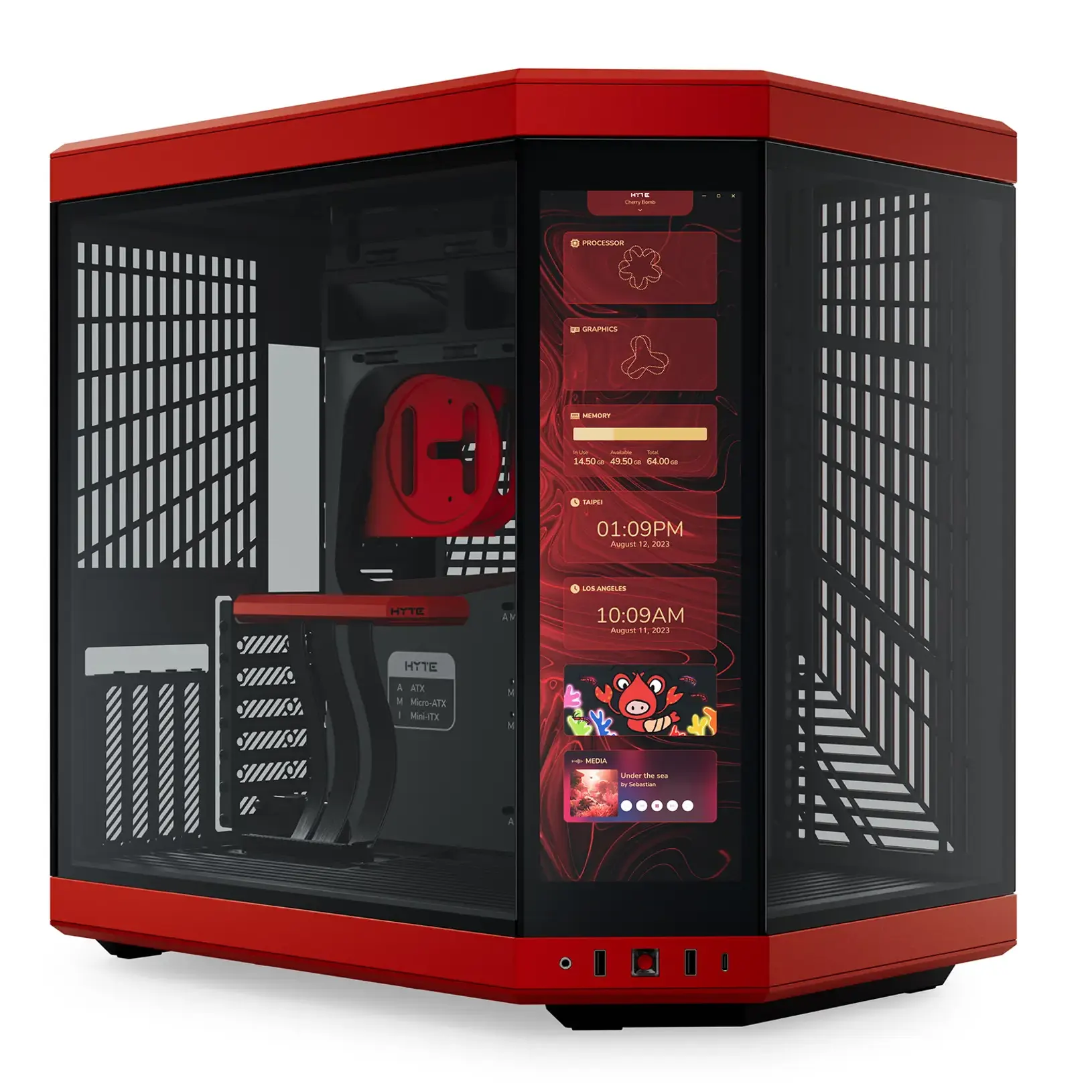 HYTE Y70 Touch ATX Dual Chamber Mid-Tower ATX Computer Case Black | Red ...