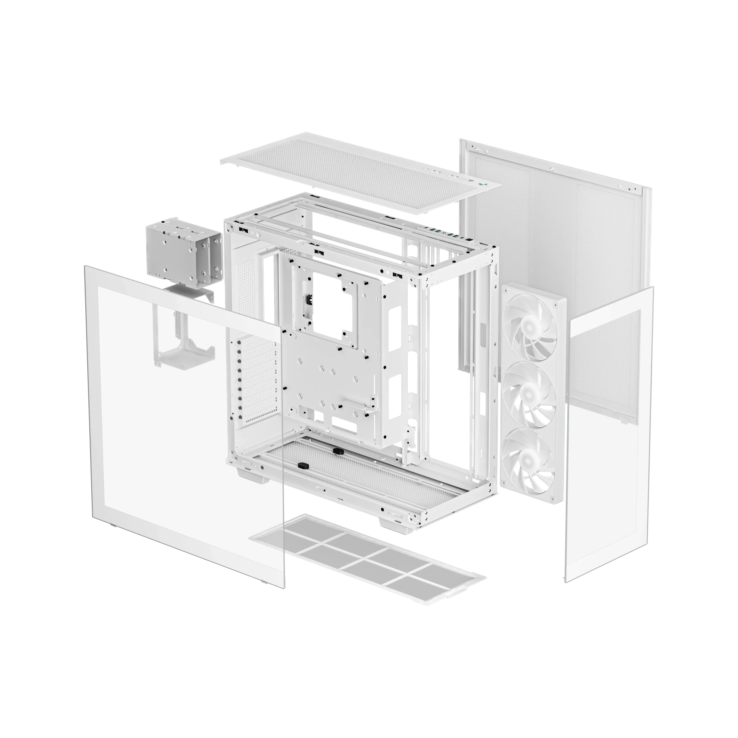 DeepCool CH780 Premium E-ATX Dual Chamber Case with 420mm ARGB Fans ...