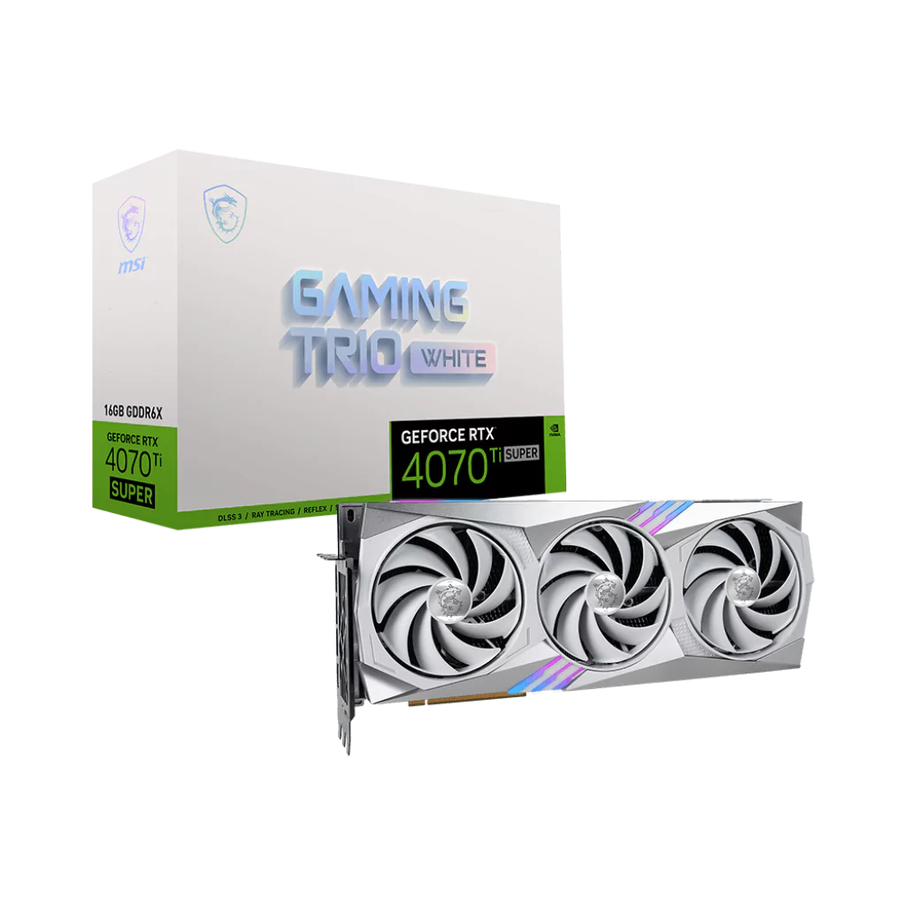 MSI GeForce RTX 4070 Ti SUPER 16G GAMING | GAMING X TRIO WHITE Graphics ...