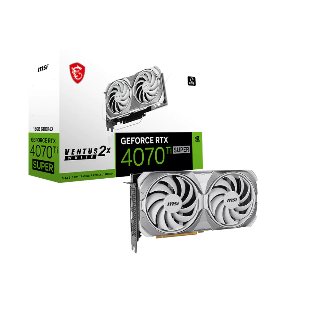 MSI GeForce RTX 4070 Ti SUPER 16G VENTUS 2X | 2X OC WHITE Graphics Card ...