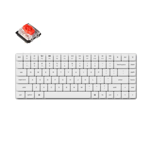 Keychron K3 White Case Non-Backlit Gateron 75 Percent Layout 84 Keys ...