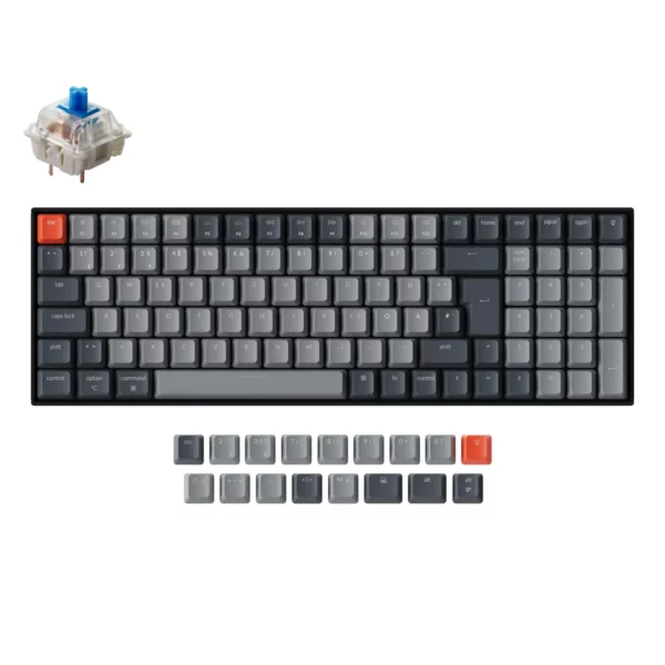 Keychron K4 RGB Backlight LED Hot-Swap Gateron Blue Switch 96 Percent Layout 100 Keys Wireless ...