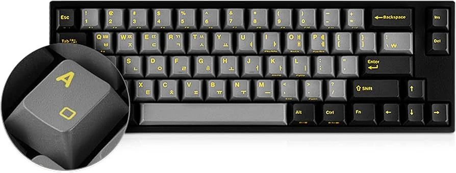 Leopold FC660M PD Ash Yellow | Mini Size 66 Keys | PBT Double Shot Key ...