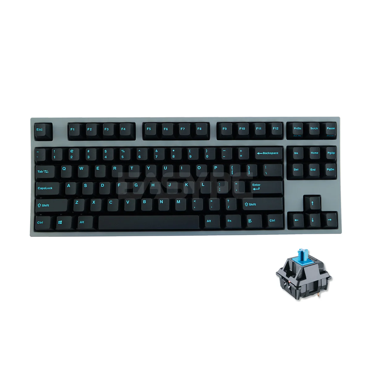 Leopold FC750R PD Graphite Blue Font TKL 87 Keys | PBT Double Shot ...