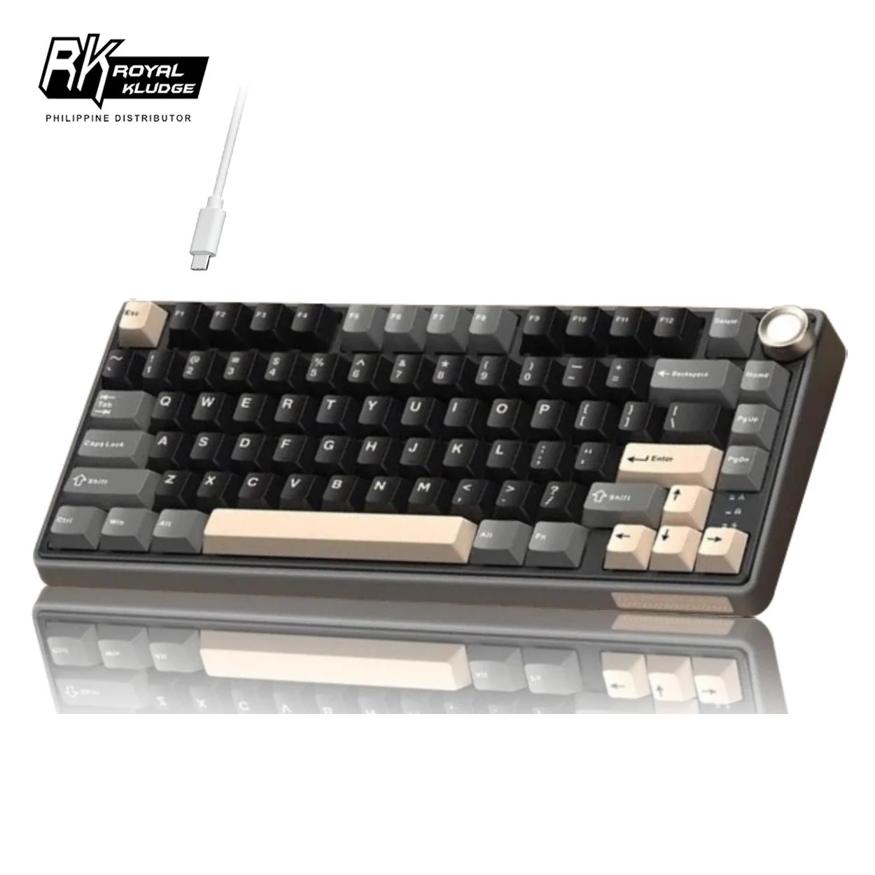 Royal Kludge R75 Wired Mechanical Keyboard 80 Keys 80% Gasket RGB ...