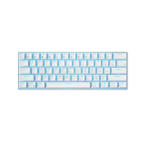 Royal Kludge RK61 White Wireless RGB Blue Switch Mechanical Keyboard ...