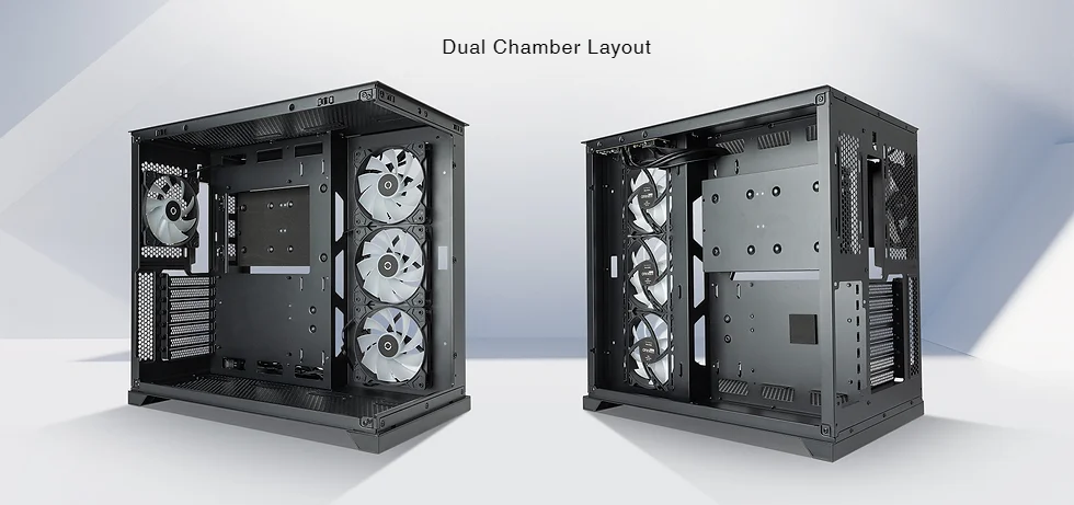 Tecware VXL EVO Dual Chamber ATX Chassis with 4 ARGB Fans - Black ...
