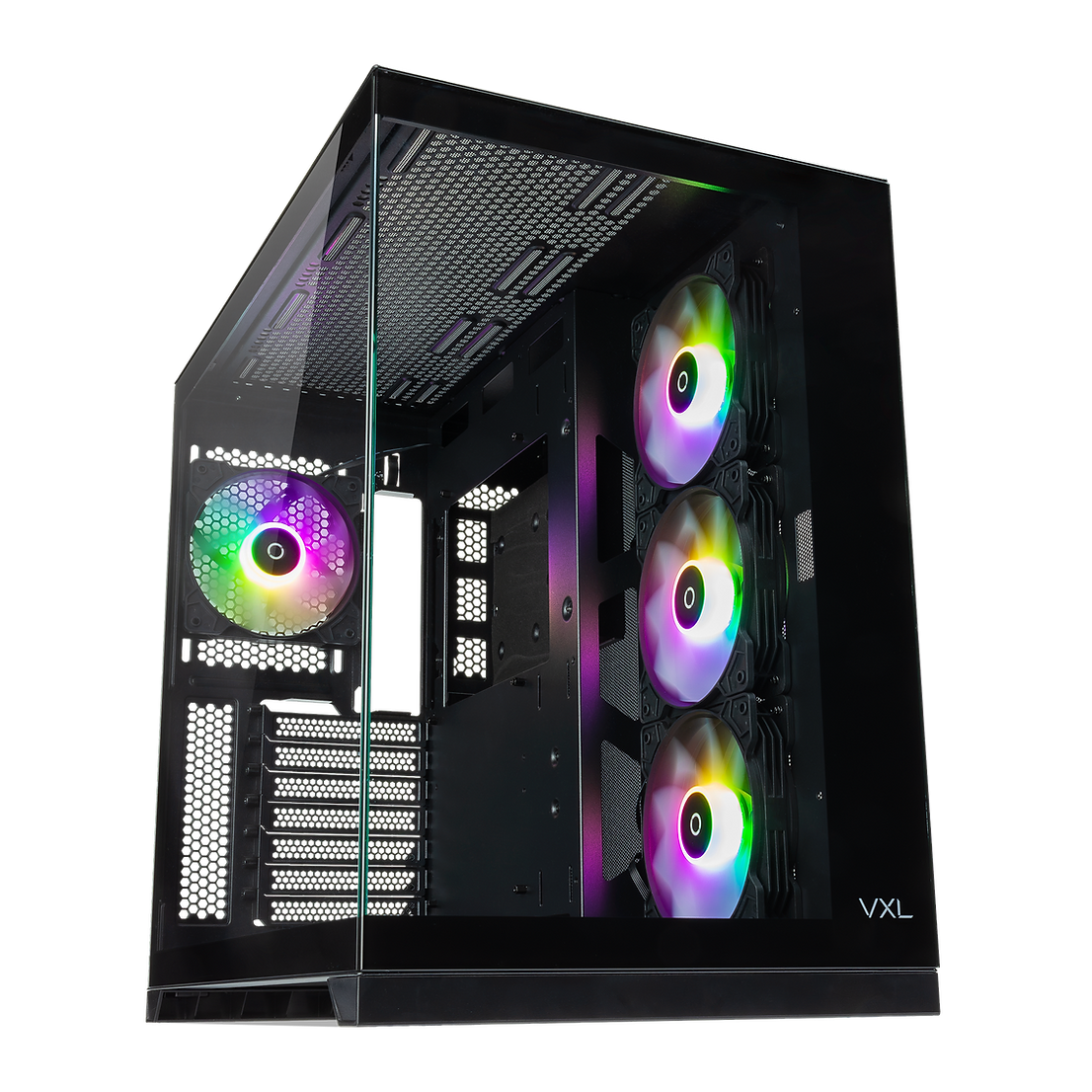 Tecware VXL EVO Dual Chamber ATX Chassis with 4 ARGB Fans - Black ...