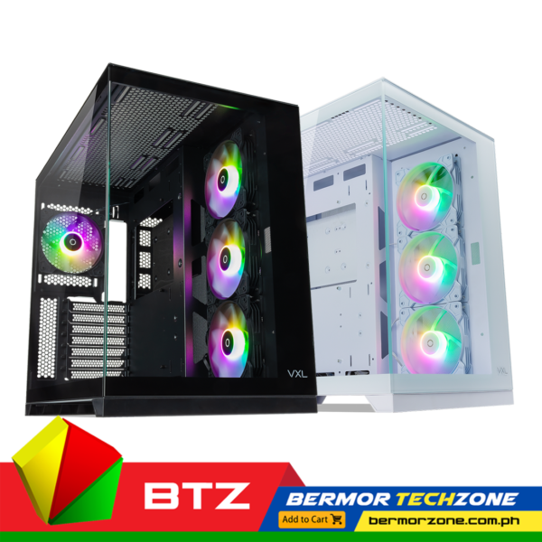 Tecware VXL EVO Dual Chamber ATX Chassis with 4 ARGB Fans - Black ...
