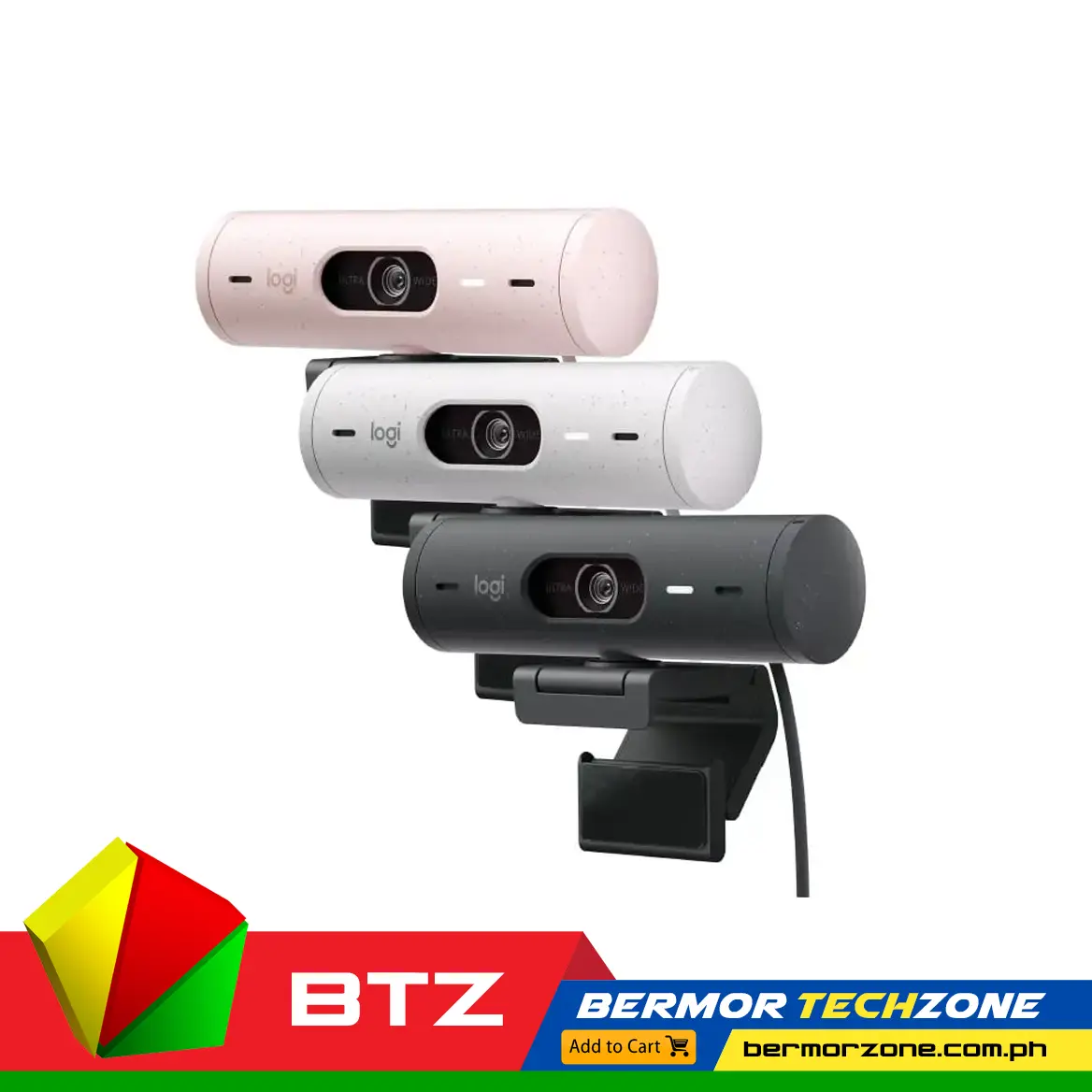 Logitech Brio 500 FULL HD 1080P Webcam Rose | Off-white | Graphite ...