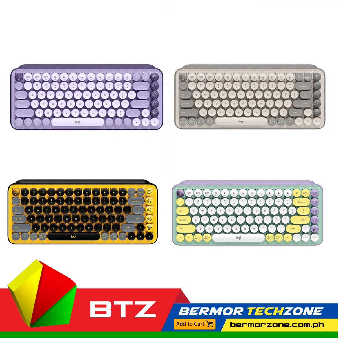 Logitech Pop Keys Wireless Keyboard Blast Cosmos Mist Daydream Bermor Techzone