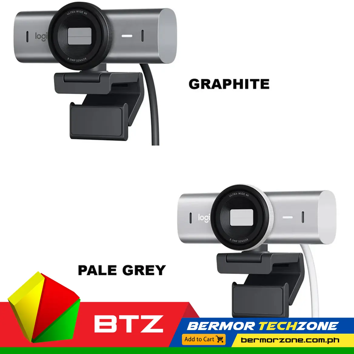 Logitech MX Brio 4K Ultra HD Webcam Graphite | Pale Grey | Bermor Techzone