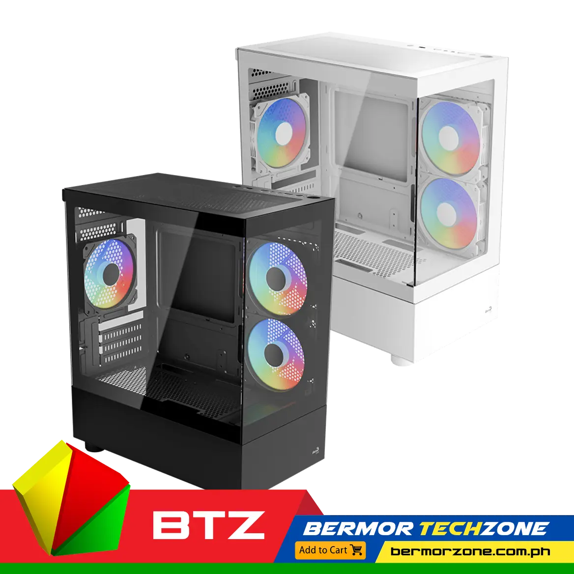 AeroCool ViewPort Mini Mini Tower Chassis Black | White | Bermor Techzone