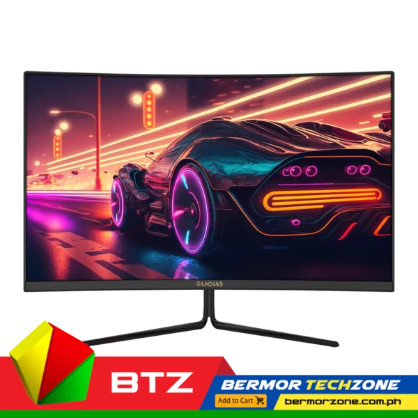 GAMDIAS ATLAS HD27HIC 27" 1920 x 1080 VA 240HZ 1ms MPRT Curved Gaming ...