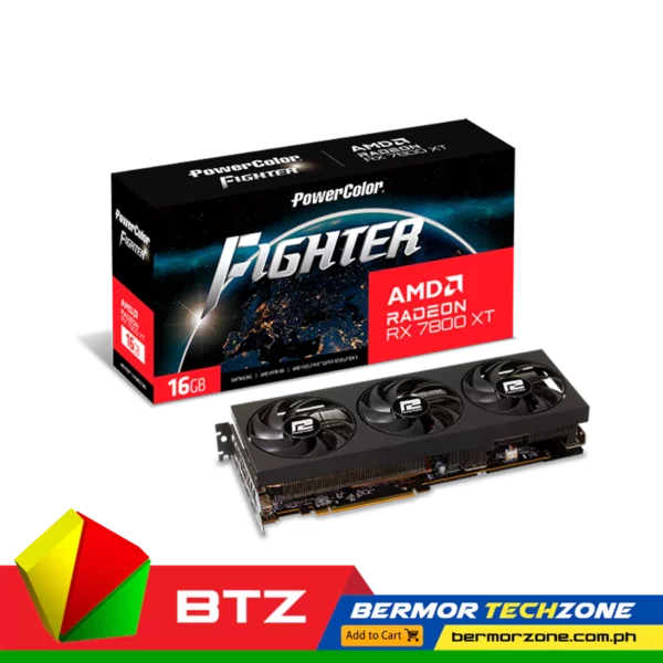 Powercolor Fighter AMD Radeon RX 7800 XT 16GB GDDR6 Graphics Card ...