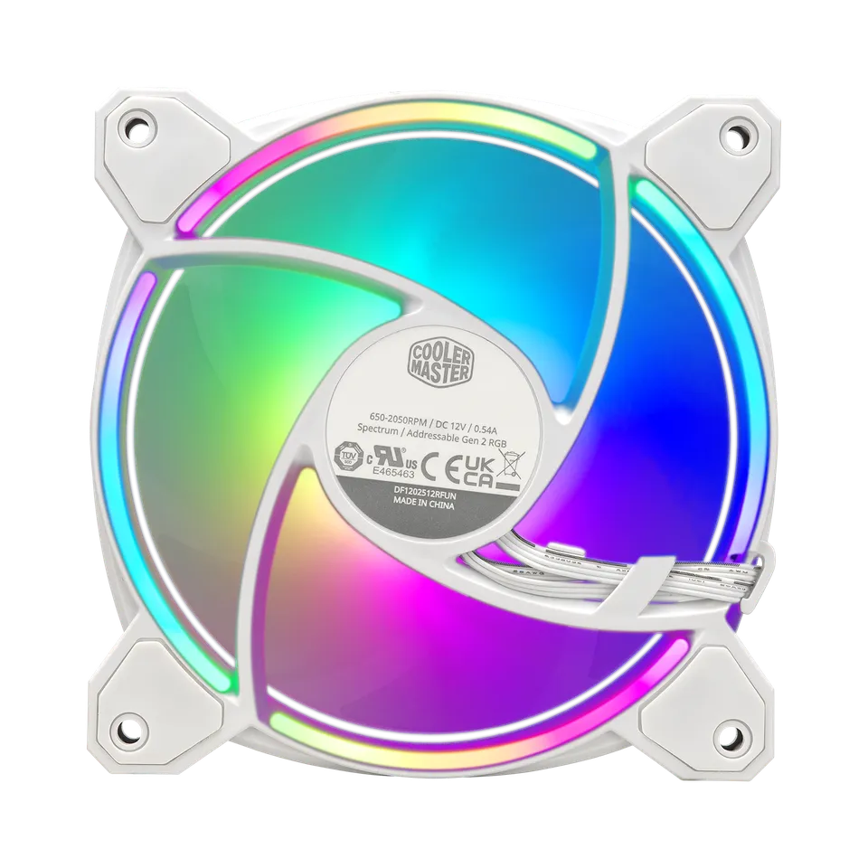 Cooler Master MasterFan MF120 Halo 2 Triple Fan Pack Kit White/Black ...