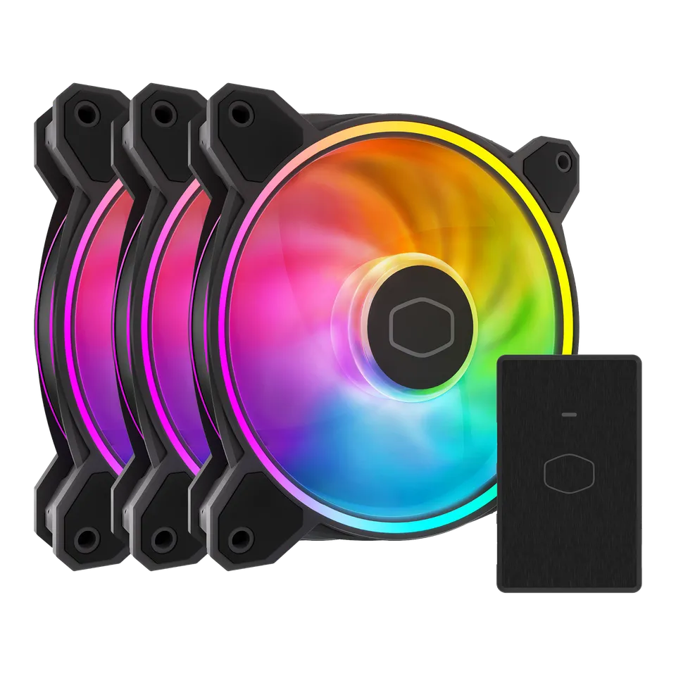 Cooler Master MasterFan MF120 Halo 2 Triple Fan Pack Kit White/Black ...