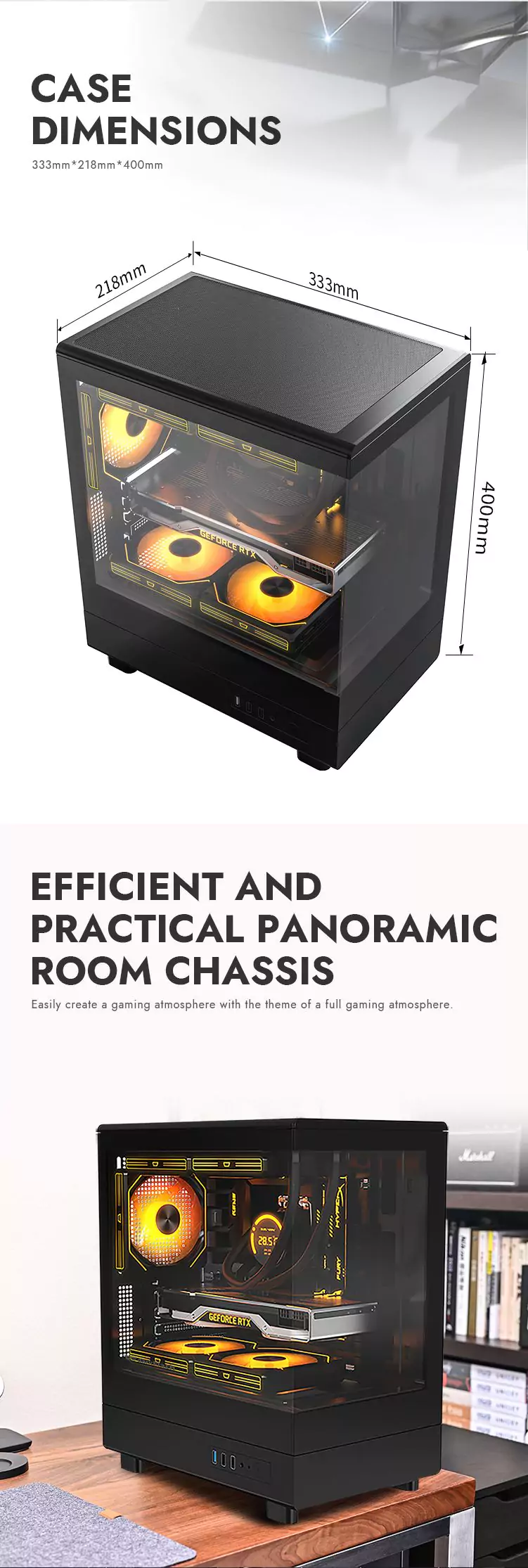 DarkFlash DB330M Tempered Glass Front M-ATX PC Case - Black | White | Bermor Techzone BTZ