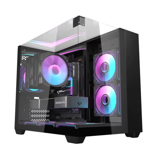 DarkFlash TH285M Luxury Micro ATX PC Case - Black | White | Bermor ...