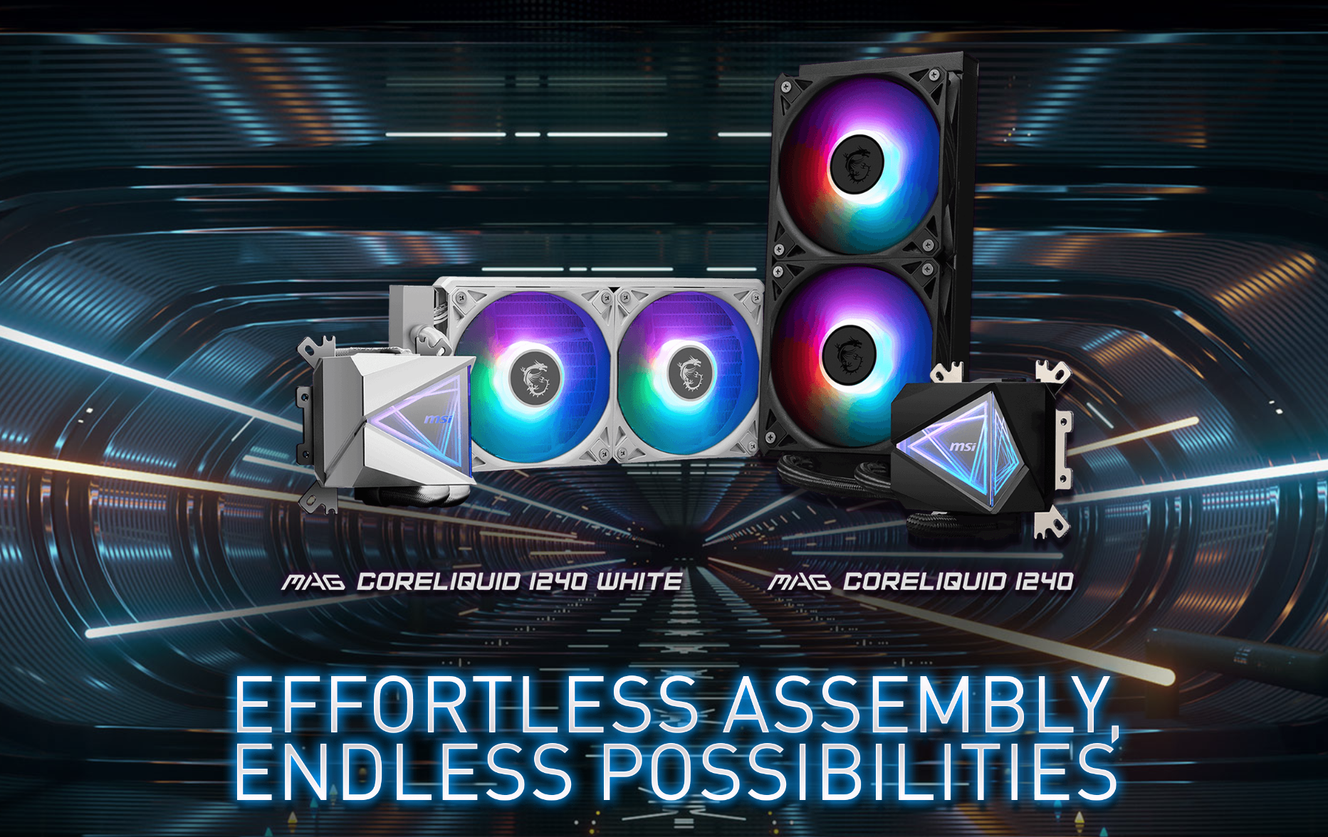 MSI MAG CORELIQUID I240 240 mm AIO Liquid Cooling System - Black ...