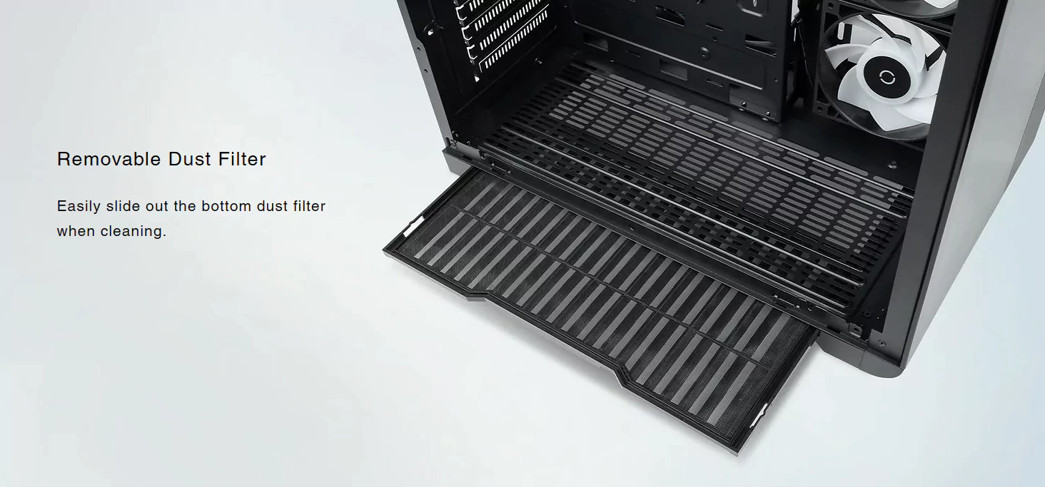 Tecware ARC Curved TG ATX Case with Temperature Display and 4 ARGB Fans ...