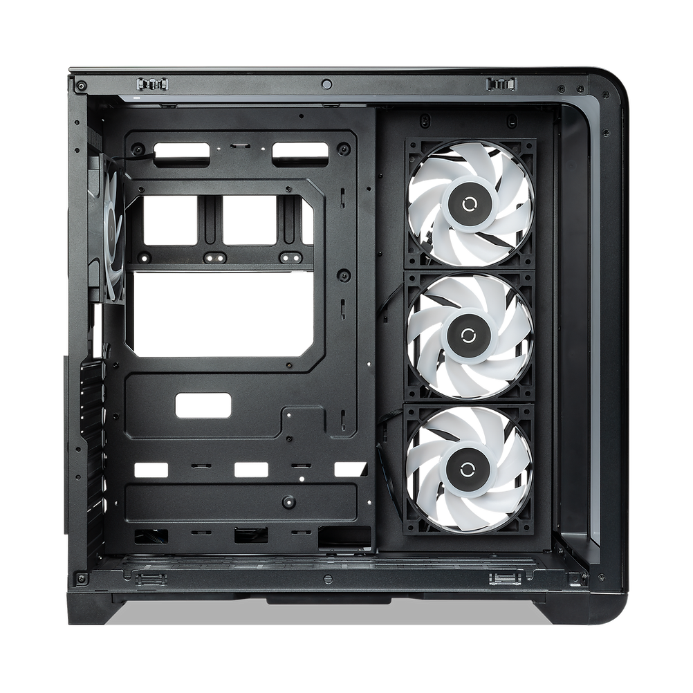 Tecware ARC Curved TG ATX Case with Temperature Display and 4 ARGB Fans ...