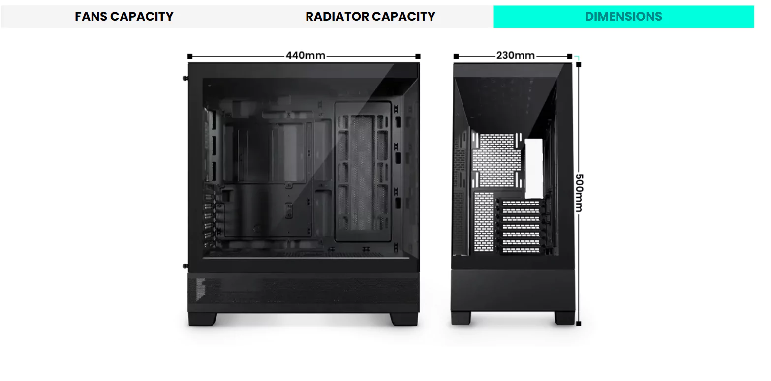 Phanteks XT View Near Seamless Glass Setup E-ATX Chassis with 3 D-RGB ...