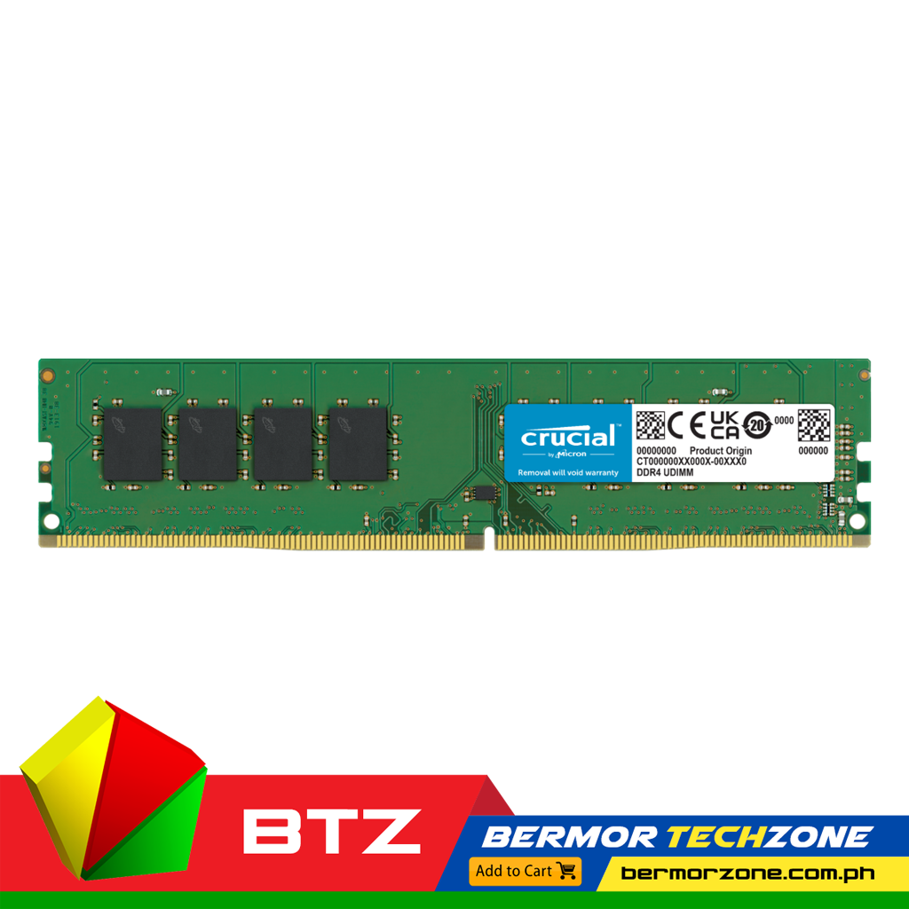 Crucial 8GB | 16GB | 32GB DDR4-3200 Cl22 UDIMM Desktop Memory | Bermor ...