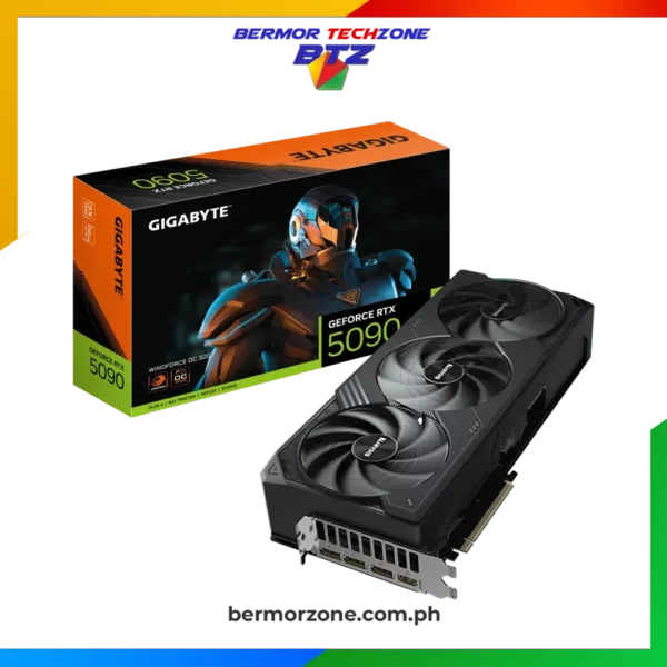 Gigabyte GeForce RTX 5090 WINDFORCE 32GB GDDR7 Graphics Card GV-N5090WF3OC-32GD | Bermor ...