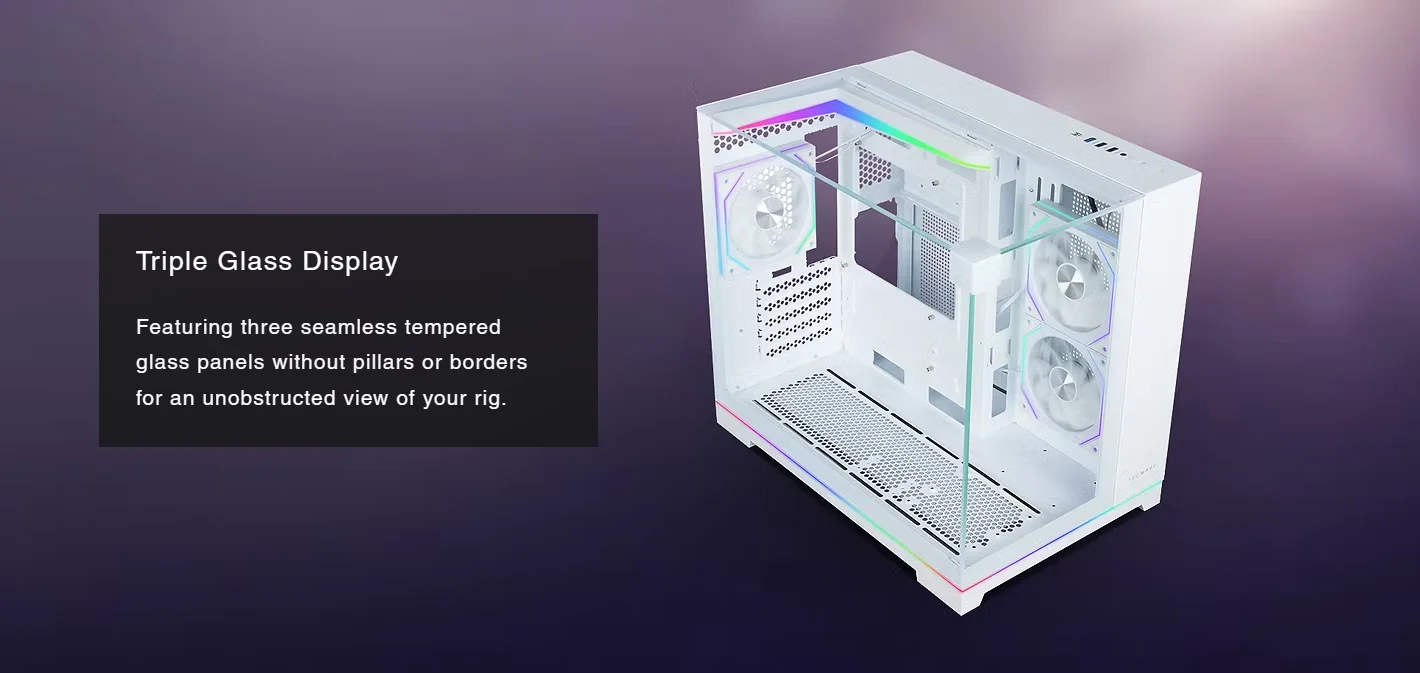 Tecware VX PRISM M Triple Tempered Glass MATX Case with 3 ARGB Fans ...