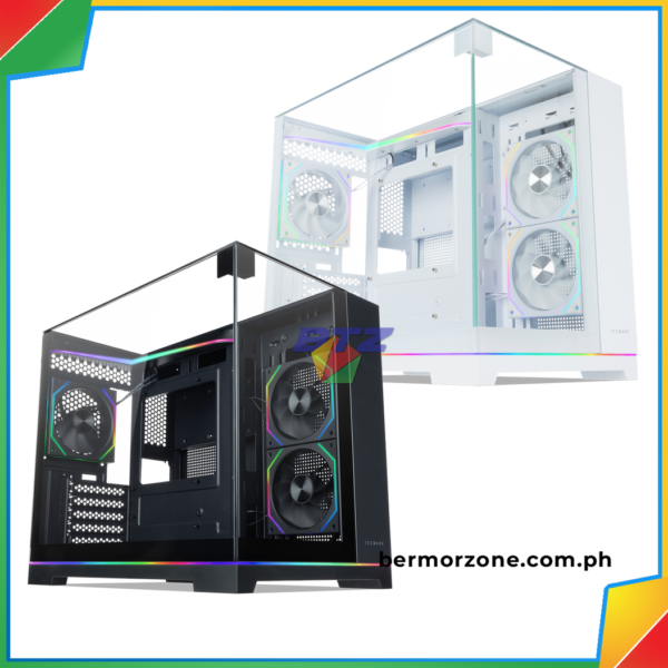 Tecware VX PRISM M Triple Tempered Glass MATX Case with 3 ARGB Fans ...