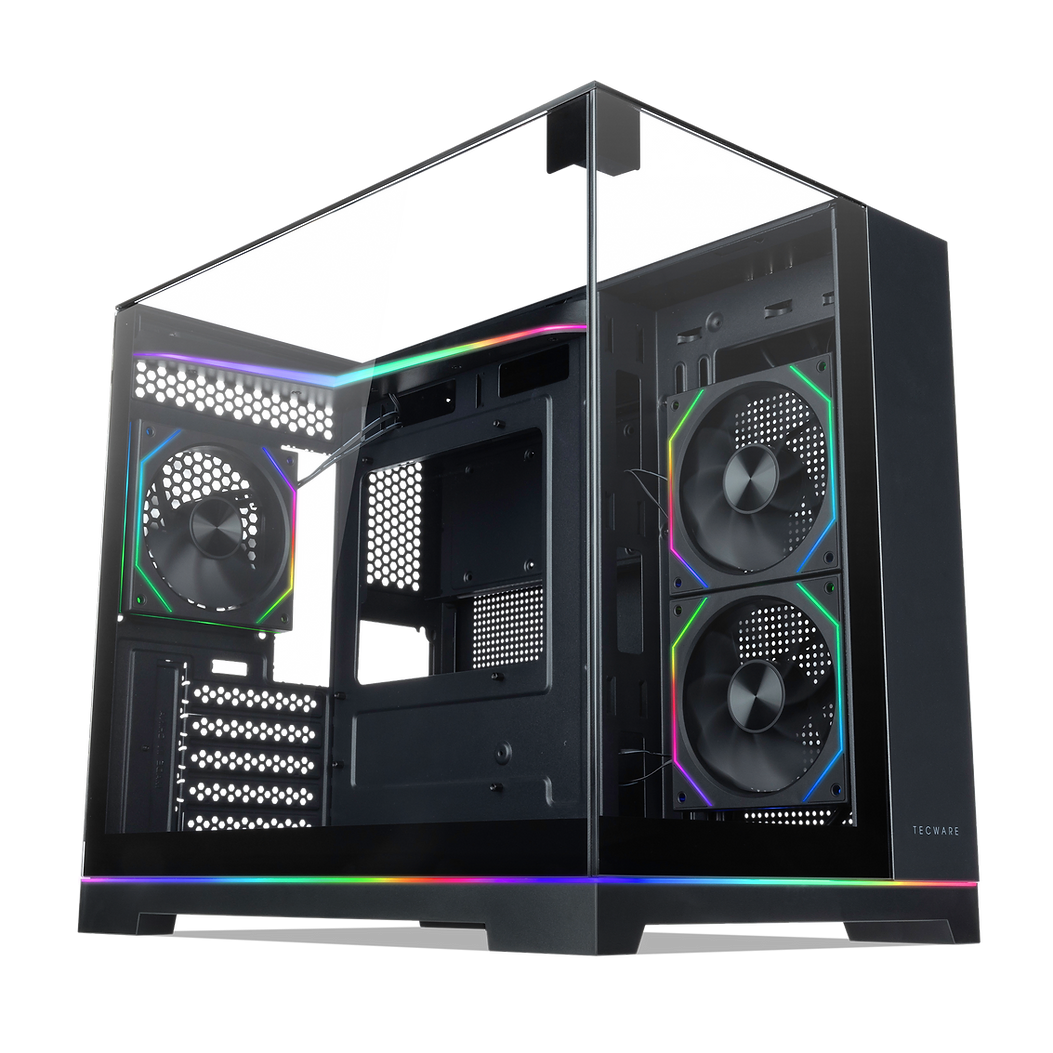 Tecware VX PRISM M Triple Tempered Glass MATX Case with 3 ARGB Fans ...