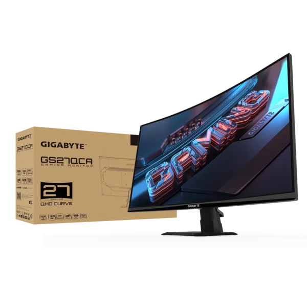 Gigabyte GS27QCA 27" VA 1500R 2560 x 1440 QHD 1440P 180Hz 1ms MPRT ...