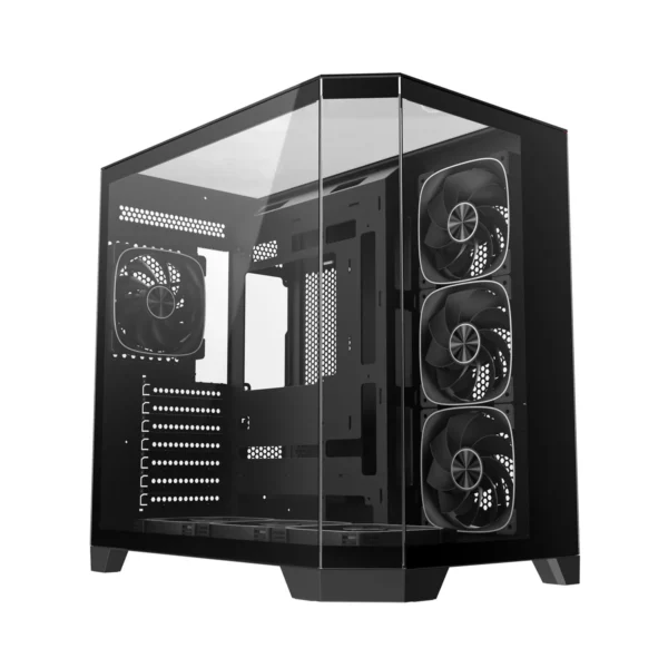 Coolman Zentra Luxe ATX Dual Chamber Case - Black | White | Bermor Techzone BTZ